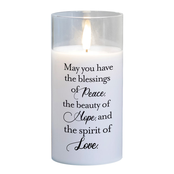 Trinx May You Have Blessings LED Candle | Wayfair Trinx May You Have Blessings LED Candle | Wayfair